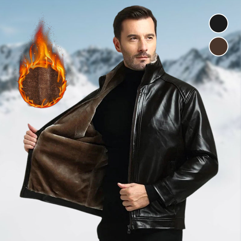 Autumn Winter Series Men‘s Quilted Faux Leather Jacket【Fashion and wa ...